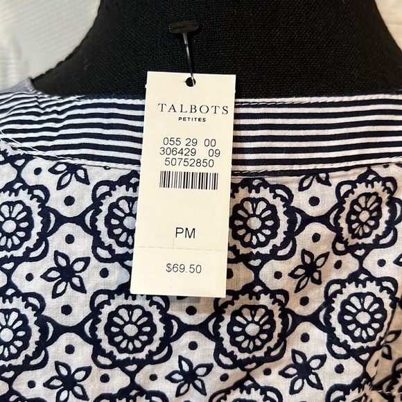 Talbots | Tops | Talbots Blouse Size Medium Petite Nwt | Poshmark